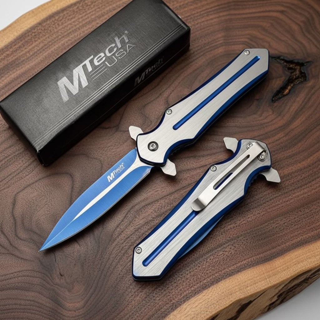 Mtech Speed Ster Titanyum Kaplama Blue Kamp Çakısı